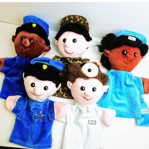 Plush Pups | Toys | Vintage Police Fireman Doctor Hand Puppetsset5 ...